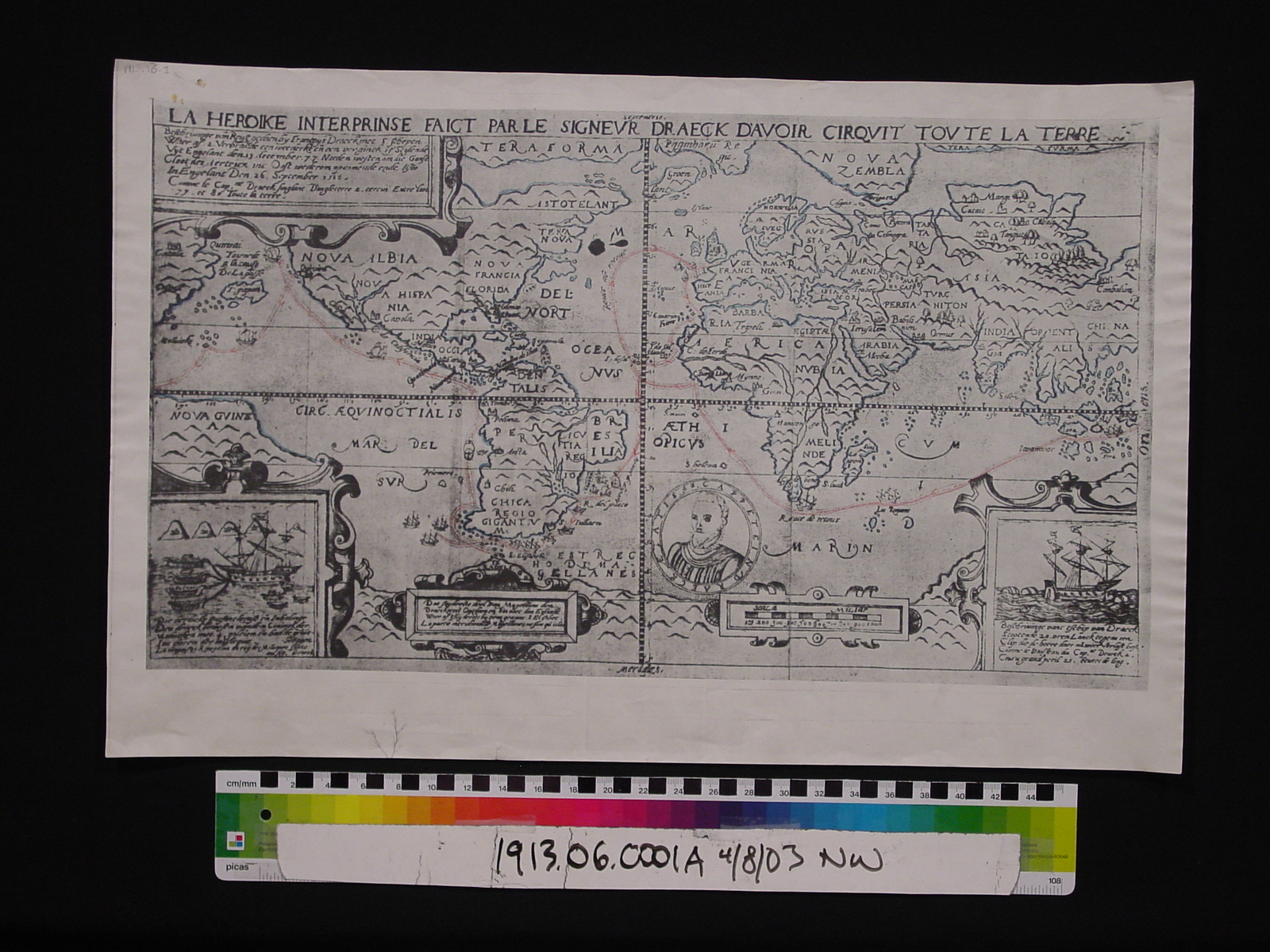 Reproduction Xerox(?) Copy of European World Map, Search the Collection ...