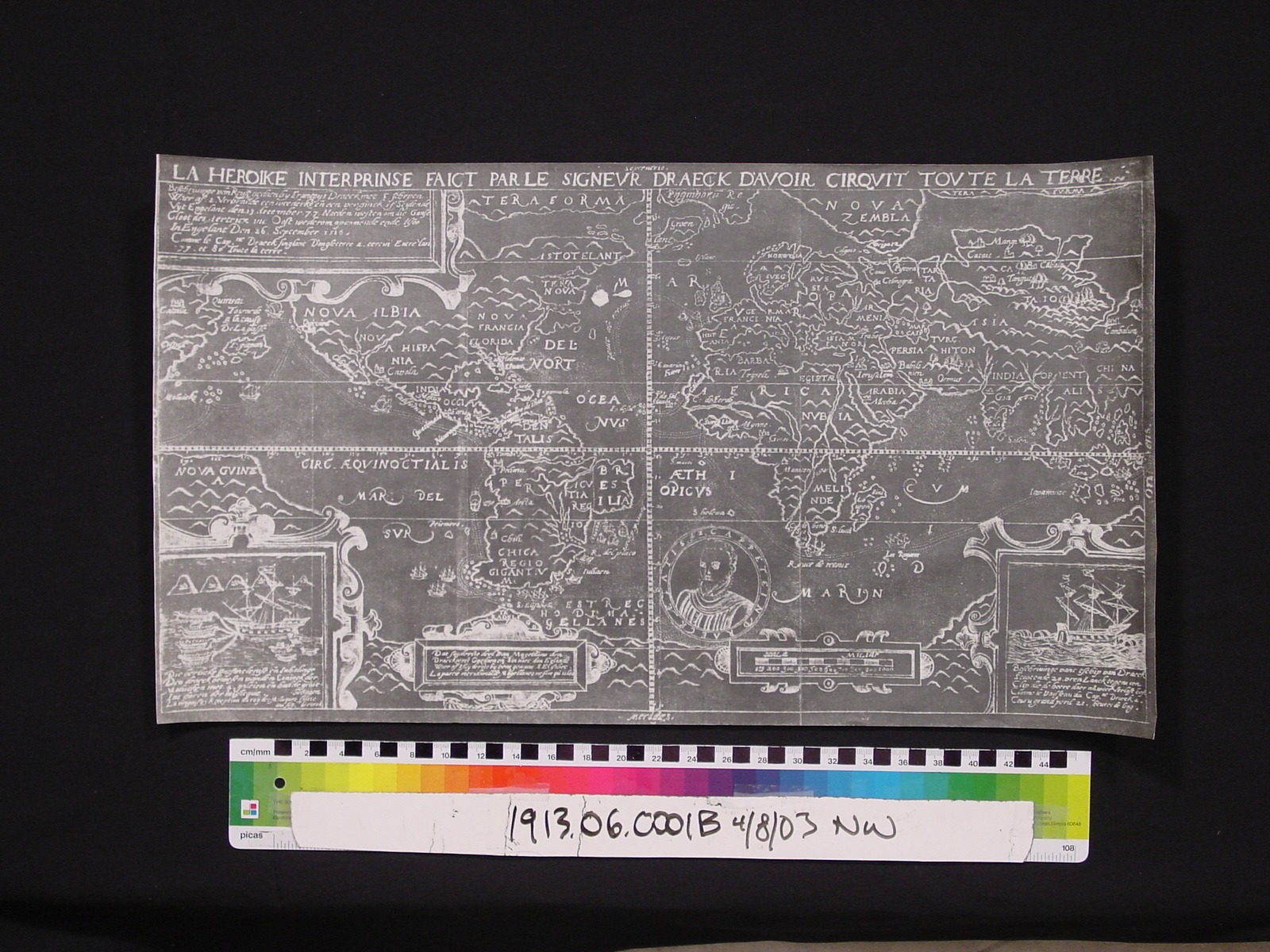 Reproduction Print of European World Map, Search the Collection ...