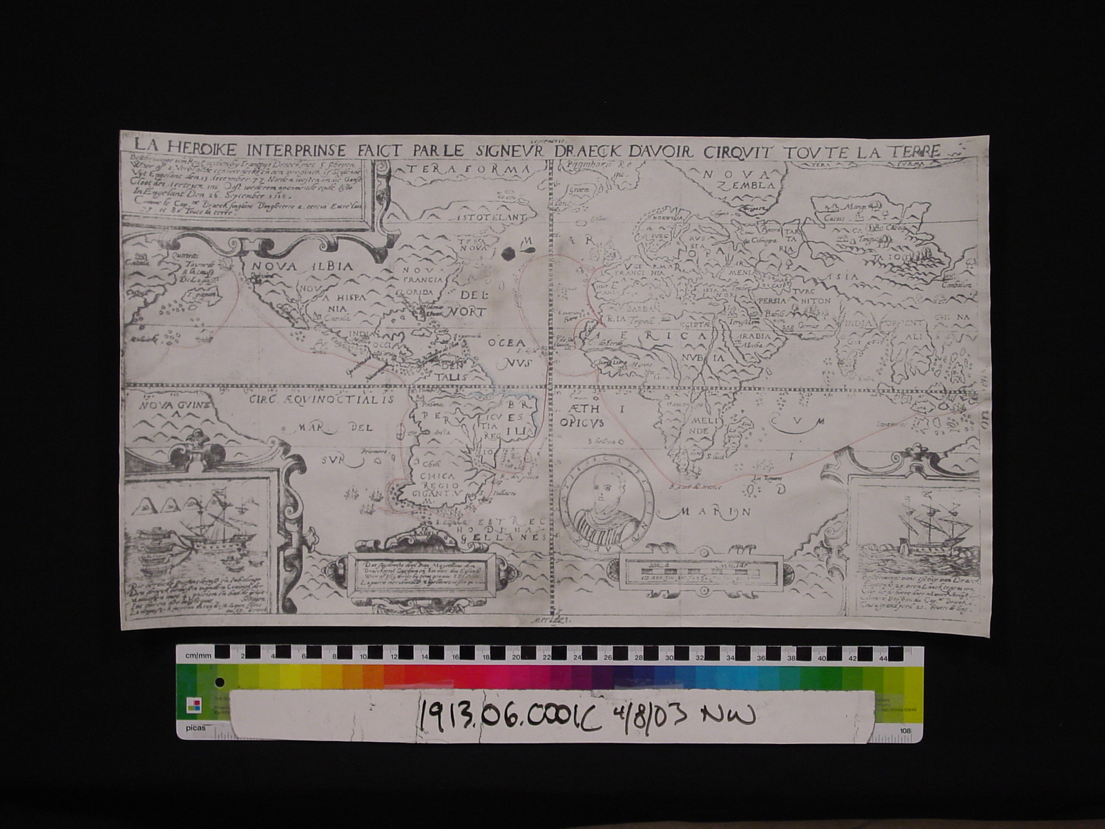 Reproduction Print of European World Map, Search the Collection ...