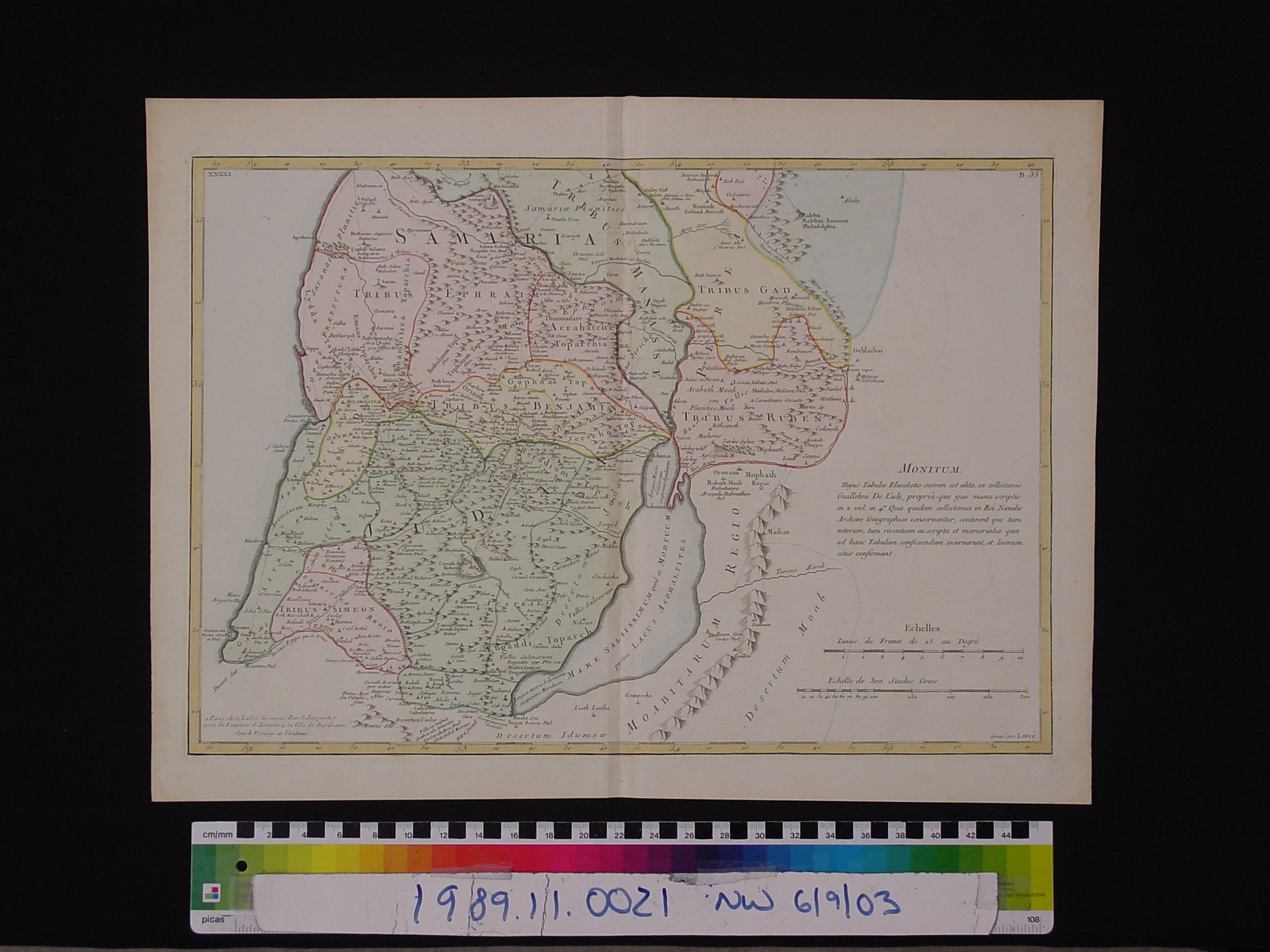 Map: Terra Sancta Tabula e Scripturae Sacrae, Flavii Josephi, Eusebii ...
