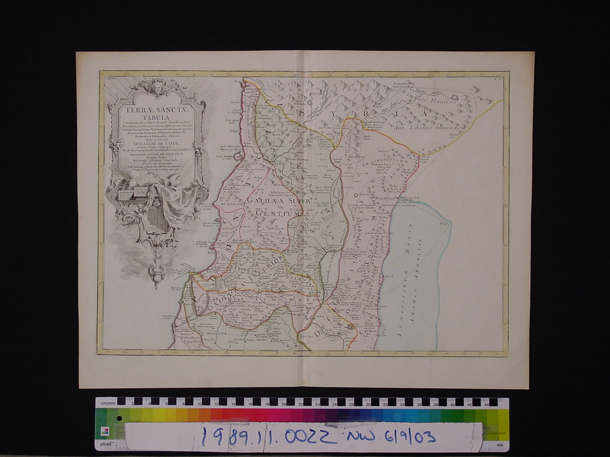 Map: Terrae Sanctae Tabula e Scripturae Sacrae, Flavii Josephi, Eusebii ...