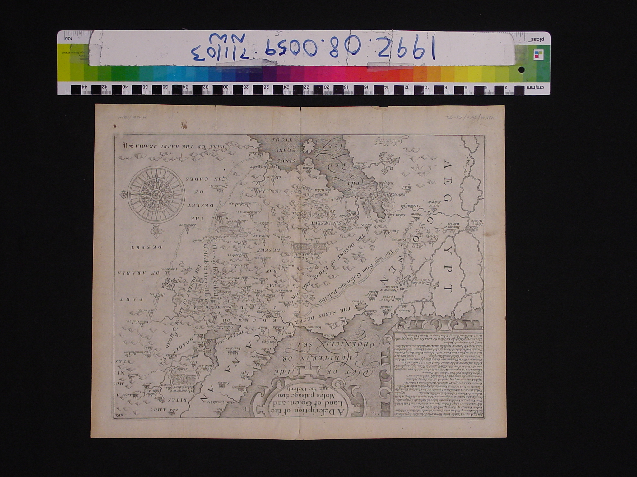 Map: A description of the land of goshen, and moses passage through the ...