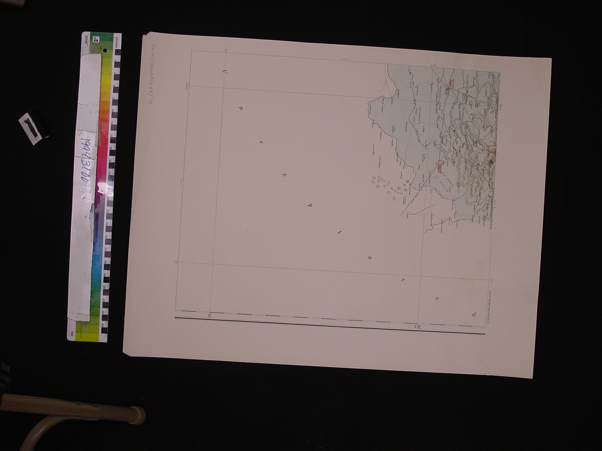 Map: Palestine Exploration Fund, Sheet 12: Unexplored Palestine, Search ...