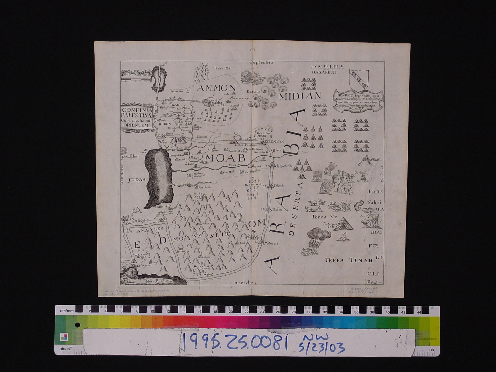 Map: Confinia Palestinae (Ammon, Midian, and Moab ), Search the ...