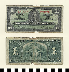 Bank Note: Canada, 1 Dollar, Search the Collection, Spurlock Museum, U of I