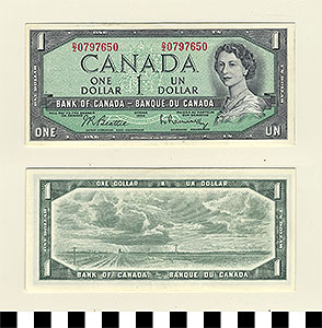 Bank Note: Canada, 1 Dollar, Search the Collection, Spurlock Museum, U of I