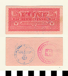 Bank Note: German Occupation of Greece, 5 Reichspfennig, Search the ...