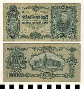 Bank Note: Hungary, 10 Pengo, Search the Collection, Spurlock Museum, U ...