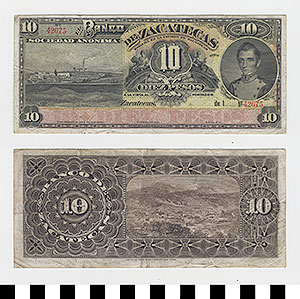 Bank Note: Mexico, 10 Pesos, Search the Collection, Spurlock Museum, U of I