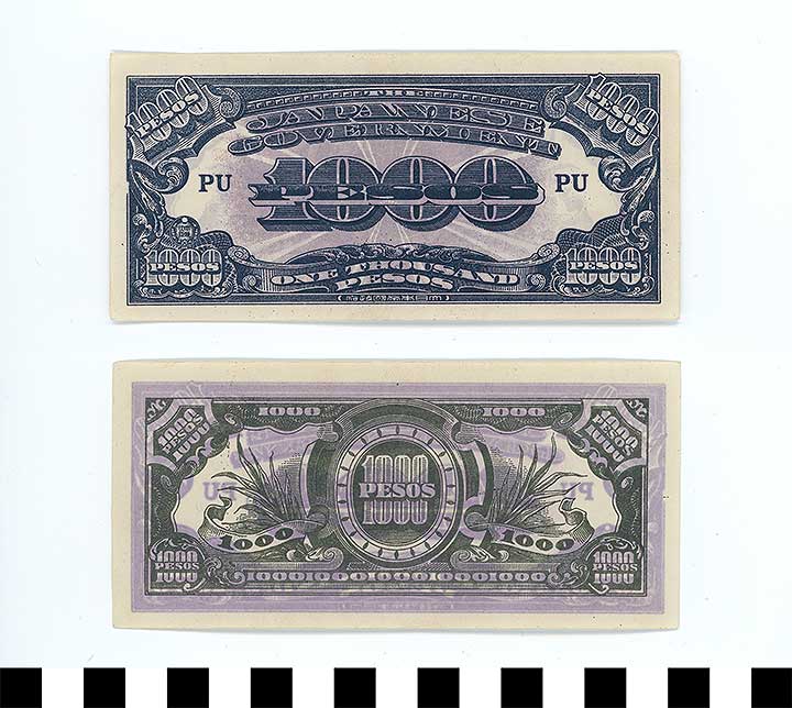 Japanese Government-Issued Philippine Occupation Fiat Bank Note: 1000 ...