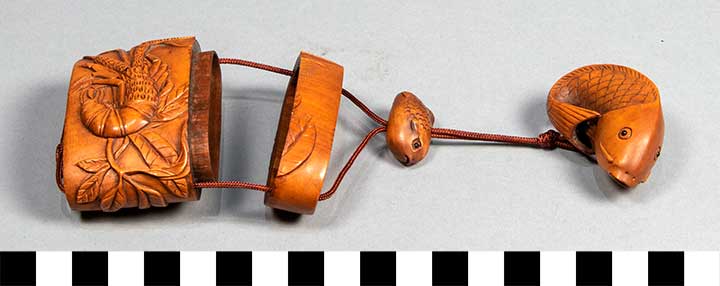 Inro with Netsuke: Fish , Search the Collection, Spurlock Museum, U of I